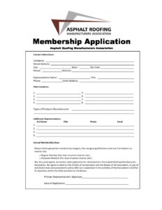 2020 ARMA APPLICATION – Asphalt Roofing Manufacturers Association (ARMA)